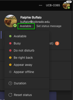 Microsoft Teams - Change your status in Teams | Office of Information ...