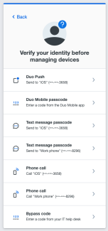 Duo multi-factor authentication - Manage devices | Office of Information Technology