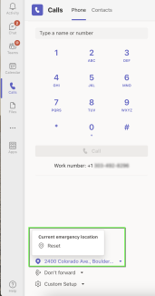 Microsoft Teams Calls - Update location in Teams Web Application ...