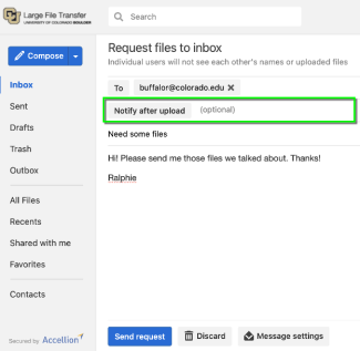 Large File Transfer - Requesting Files | Office of Information Technology